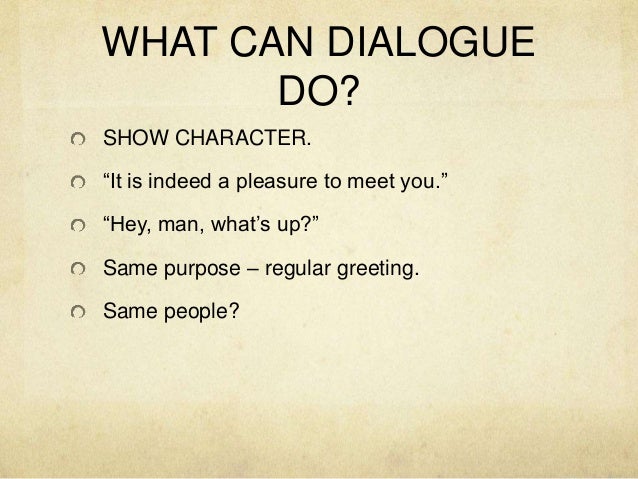 CREATIVE WRITING: Dialogue ppt