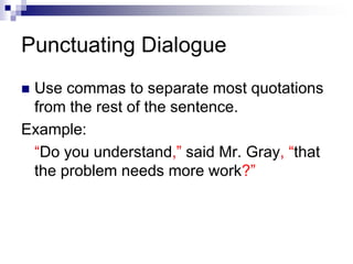 Dialoguepunctuation | PPT