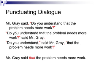 Dialoguepunctuation | PPTX