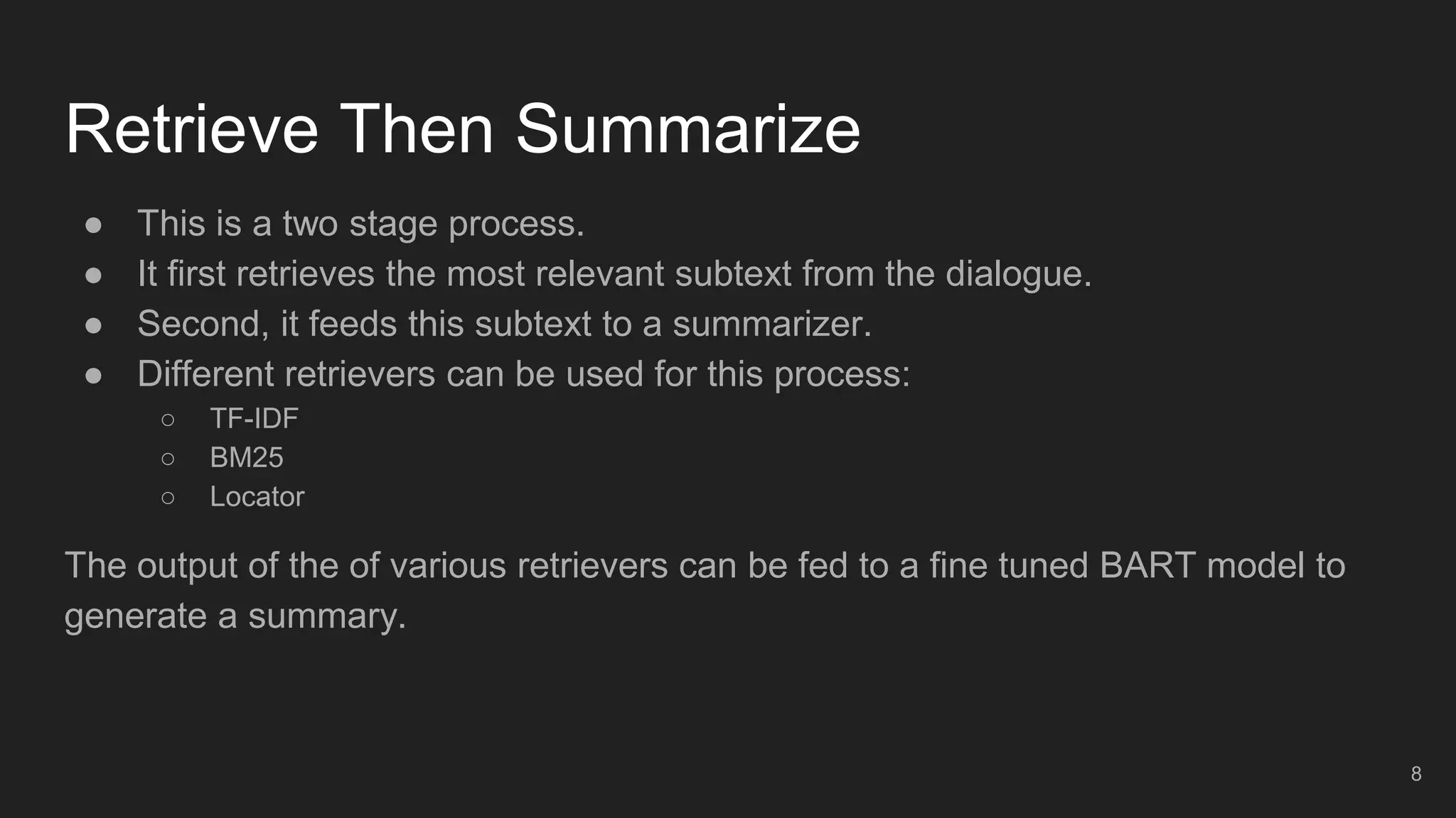 Long Dialogue summarization | PPTX