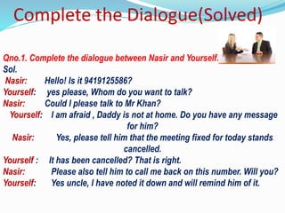 Dialogue writing | PPTX