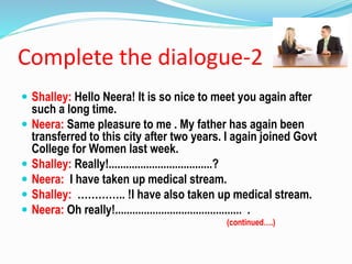 Dialogue writing | PPTX