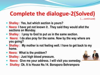 Dialogue writing | PPTX