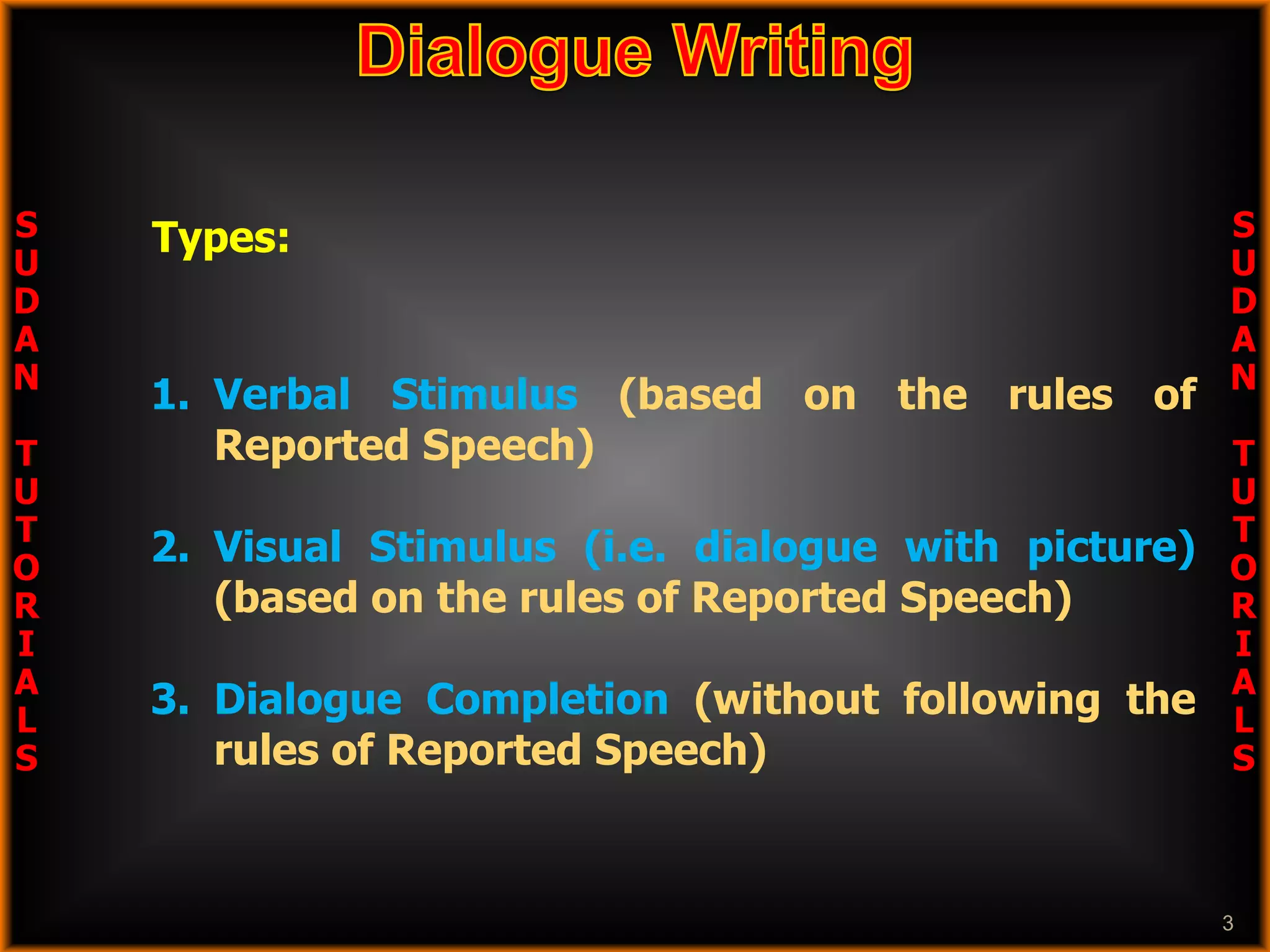 Dialogue writing | PPT