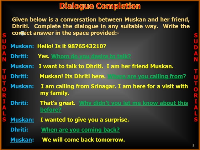 Dialogue writing | PPT