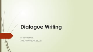 rules for Dialogue writing as a beginner | PPTX
