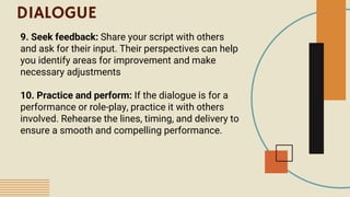 Dialogue Writing - Year 10.pptx IGCSE CAMBRIDGE | PPTX
