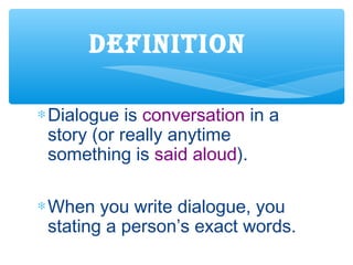 Dialogue writing | PPT