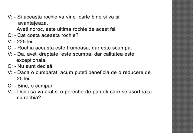 Dialogul comercial | PPT