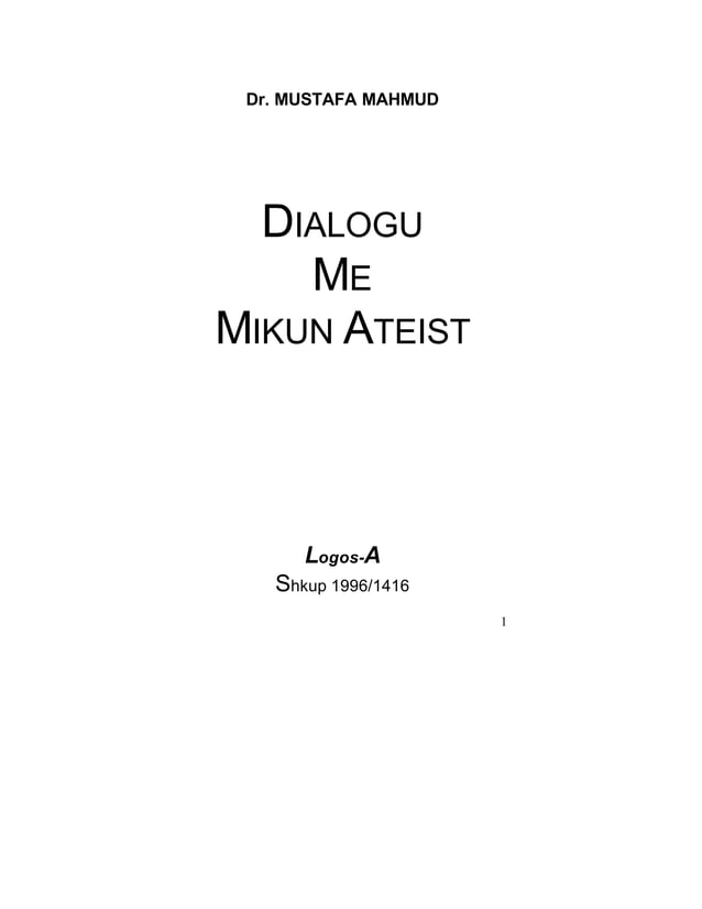 DIALOGU ME MIKUN ATEIST | PDF