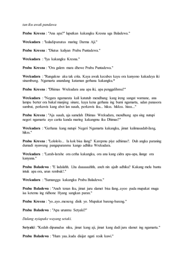 Dialog wayang | DOCX