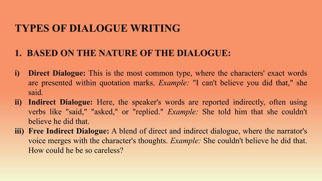 Dialogue Writing and it's Rules : Grammar. | PPTX
