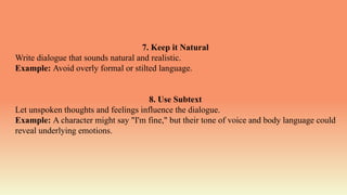 Dialogue Writing and it's Rules : Grammar. | PPTX