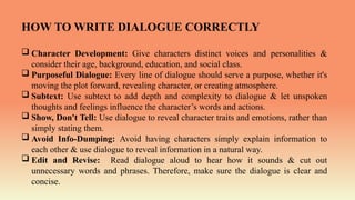 Dialogue Writing and it's Rules : Grammar. | PPTX