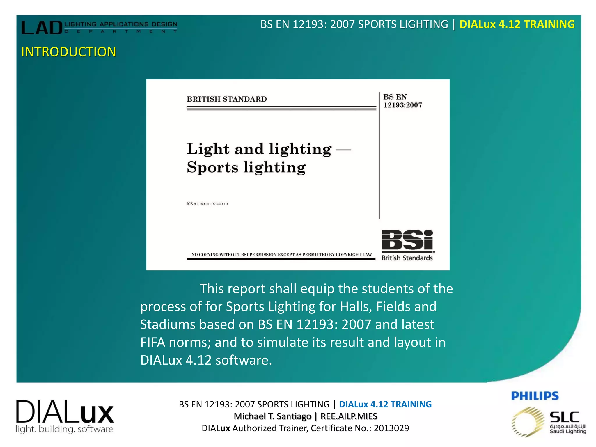 DIALux 4 | Sports Lighting | PDF