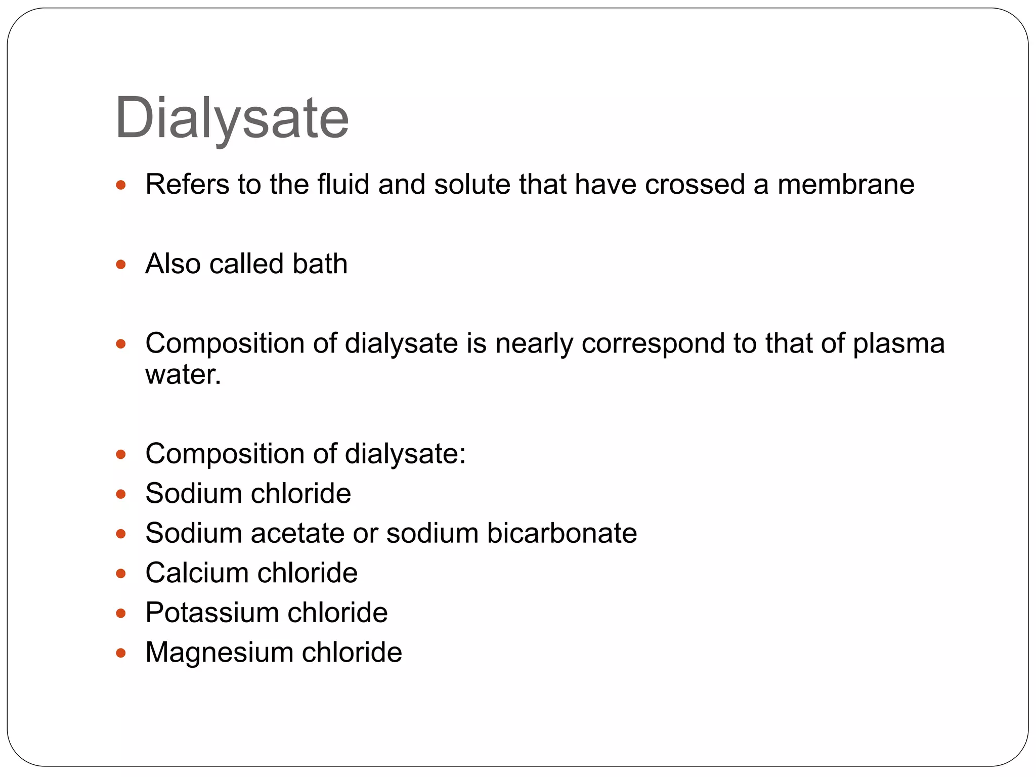 Dialysate | PPTX