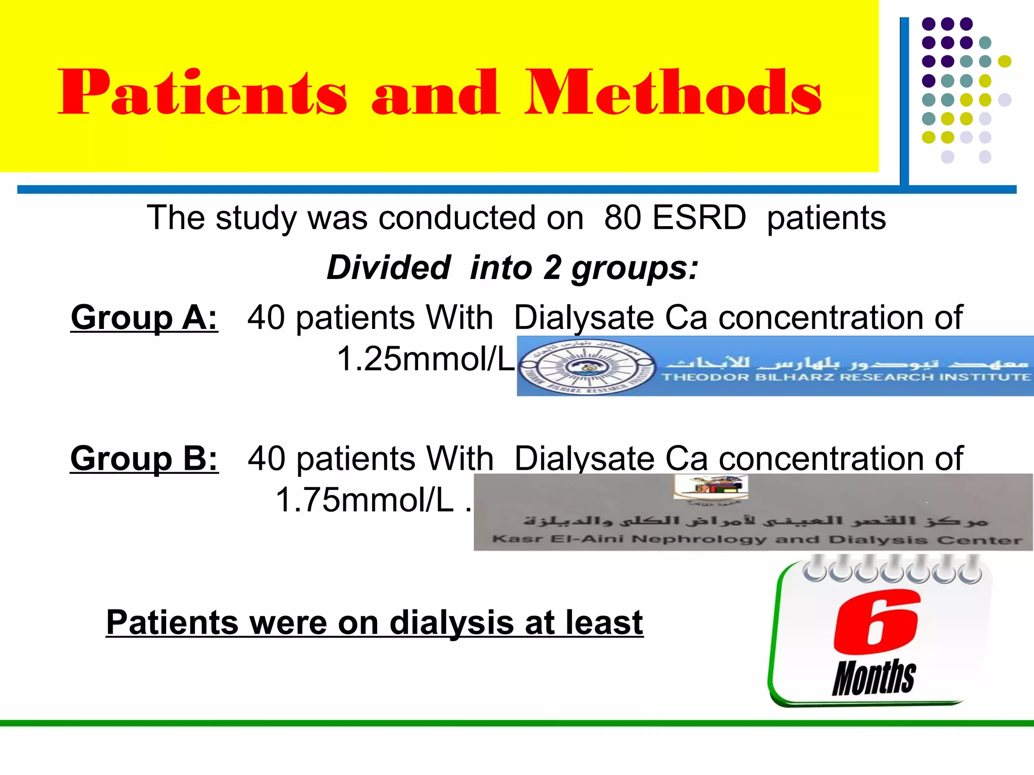 Dialysate Calcium Concentartions and CKD MBD Dr. Karem Salem | PPT