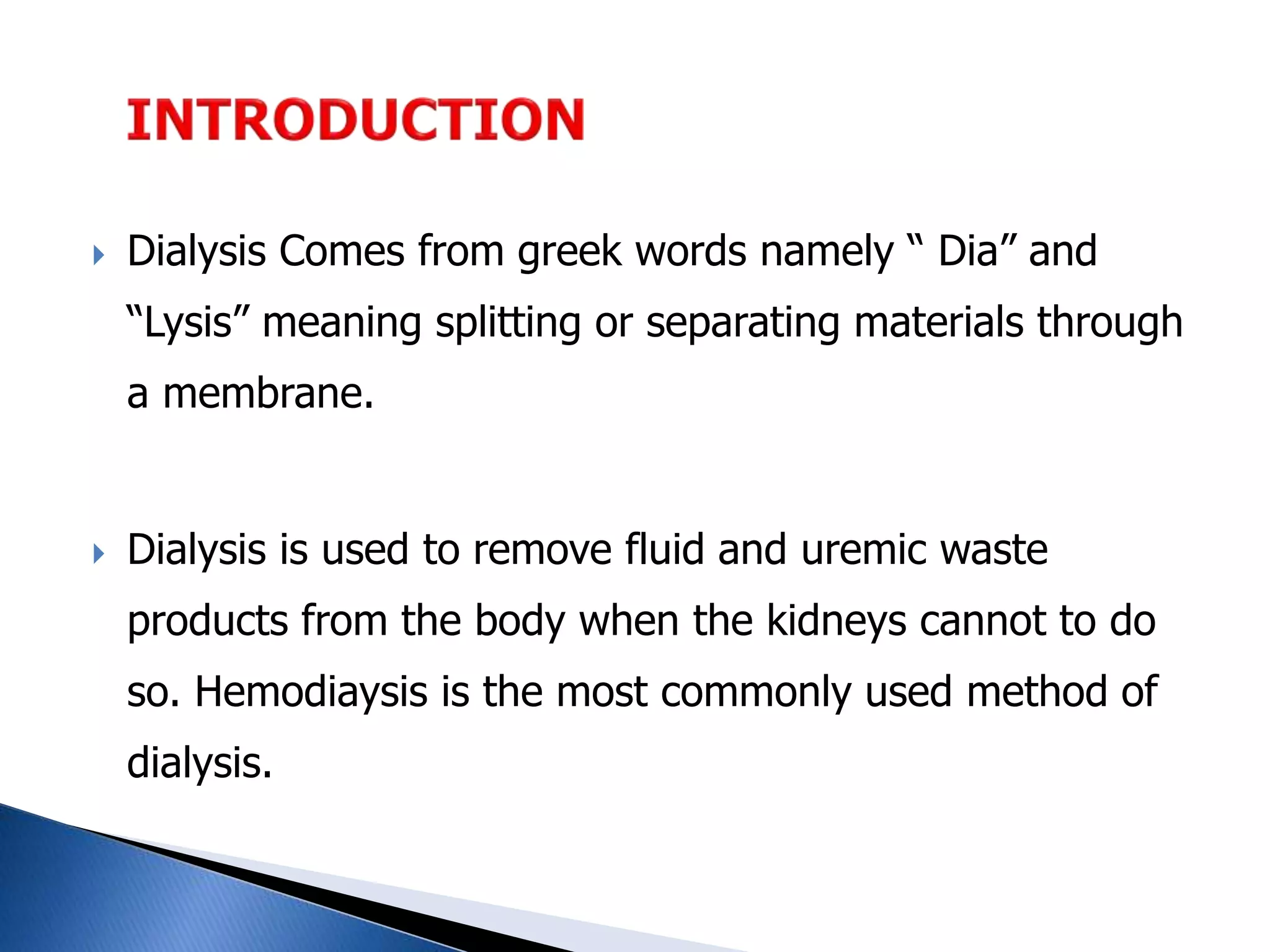 Dialysis seminar by Kiran Bhardwaj | PPTX