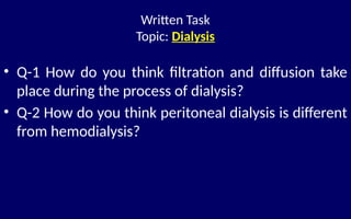 Dialysis power point presentation, including types of presentation | PPTX