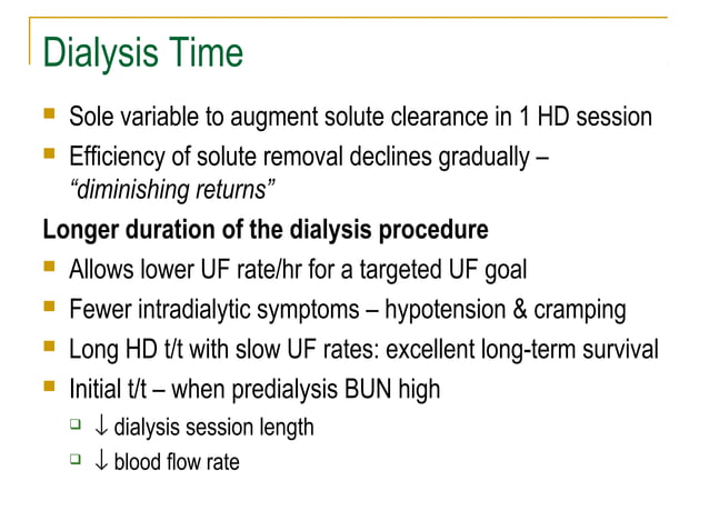 Dialysis dose prescription (the basics) dr ujjawal | PPT | Blood ...