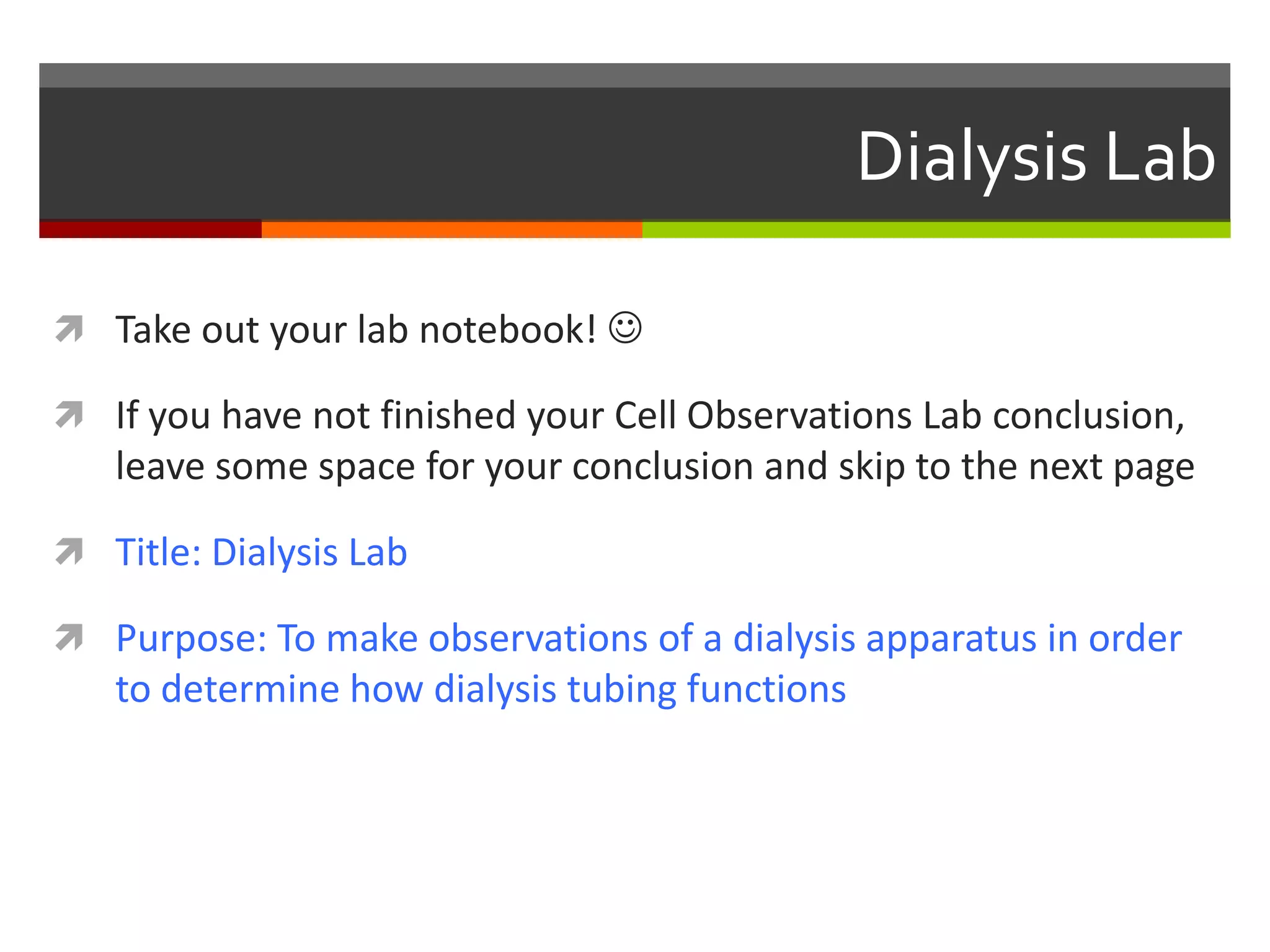 Dialysis lab | PPTX
