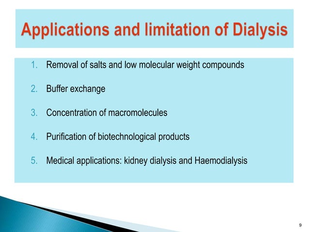 Dialysis lecture 3 | PPTX | Chemistry | Science