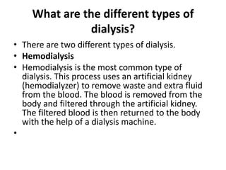 Dialysis ppt | PPT