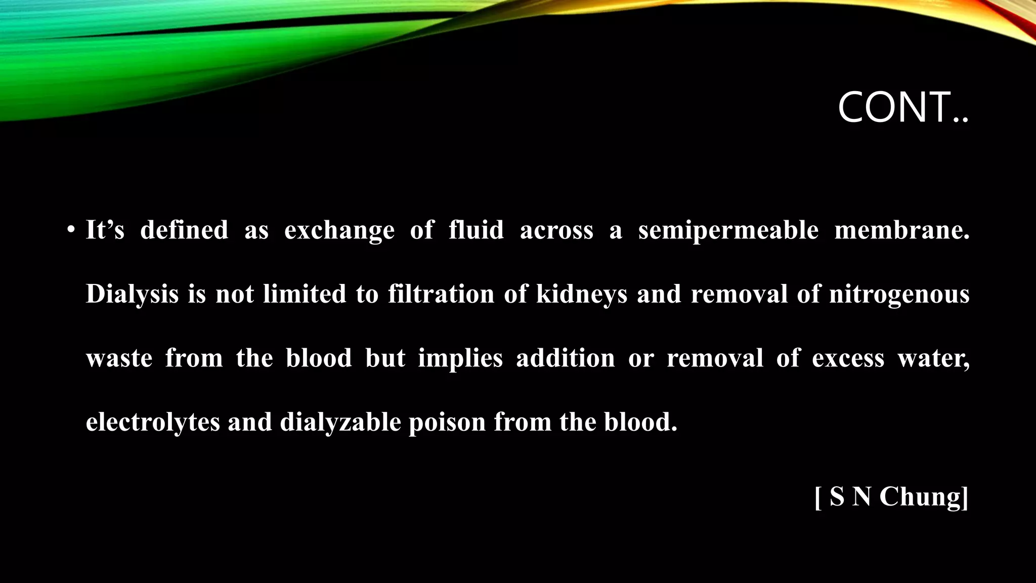 Dialysis ppt | PPTX