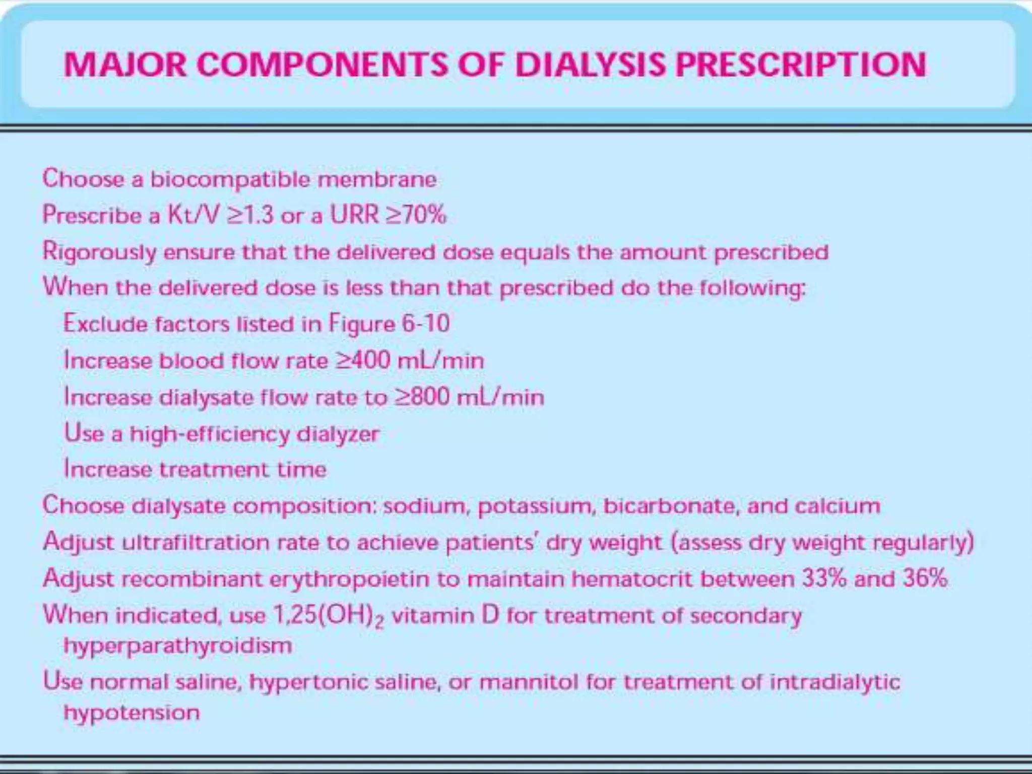 Dialysis prescription 2 | PPTX