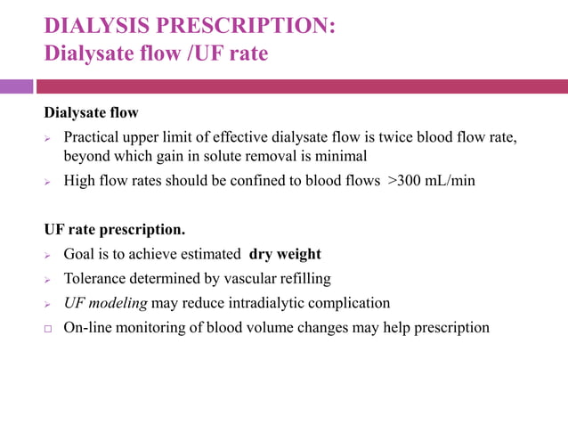 Dialysis various modalities and indices used | PPTX | Blood Disorders ...
