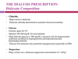 Dialysis various modalities and indices used | PPTX