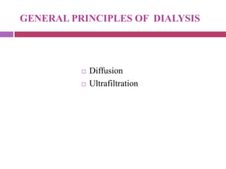 Dialysis various modalities and indices used | PPTX