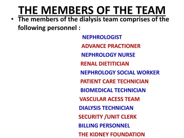 THE DIALYSIS TEAM | PPTX