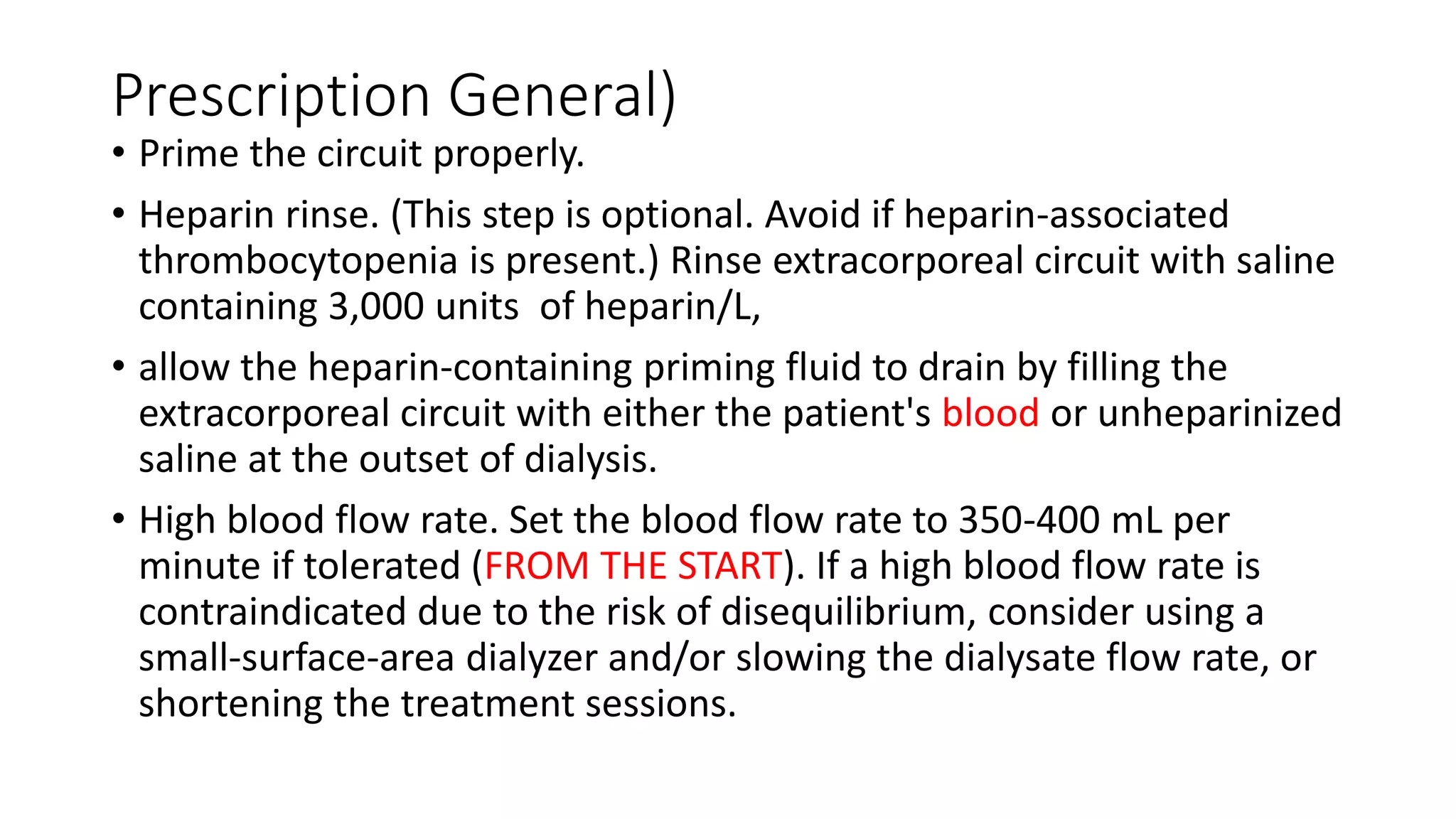 Dialysis without anticoagulation (Heparin Free Dialysis) | PPTX
