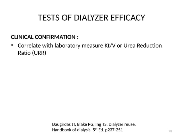 DIALYZER REUSE , Dialysis prescription.pptx | First Aid | Injuries