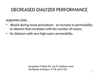 DIALYZER REUSE , Dialysis prescription.pptx