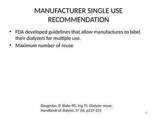 DIALYZER REUSE , Dialysis prescription.pptx