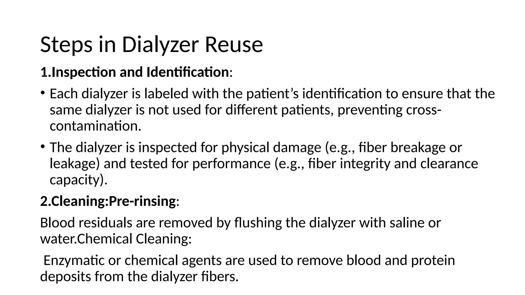 Dialyzer Reuse.pptx HAEMODIALYSIS PATIENTS | PPTX