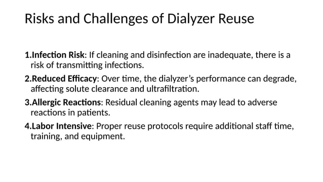Dialyzer Reuse.pptx HAEMODIALYSIS PATIENTS | PPTX