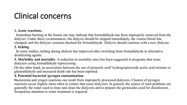 Dialyzer Reuse.pptx HAEMODIALYSIS PATIENTS | PPTX