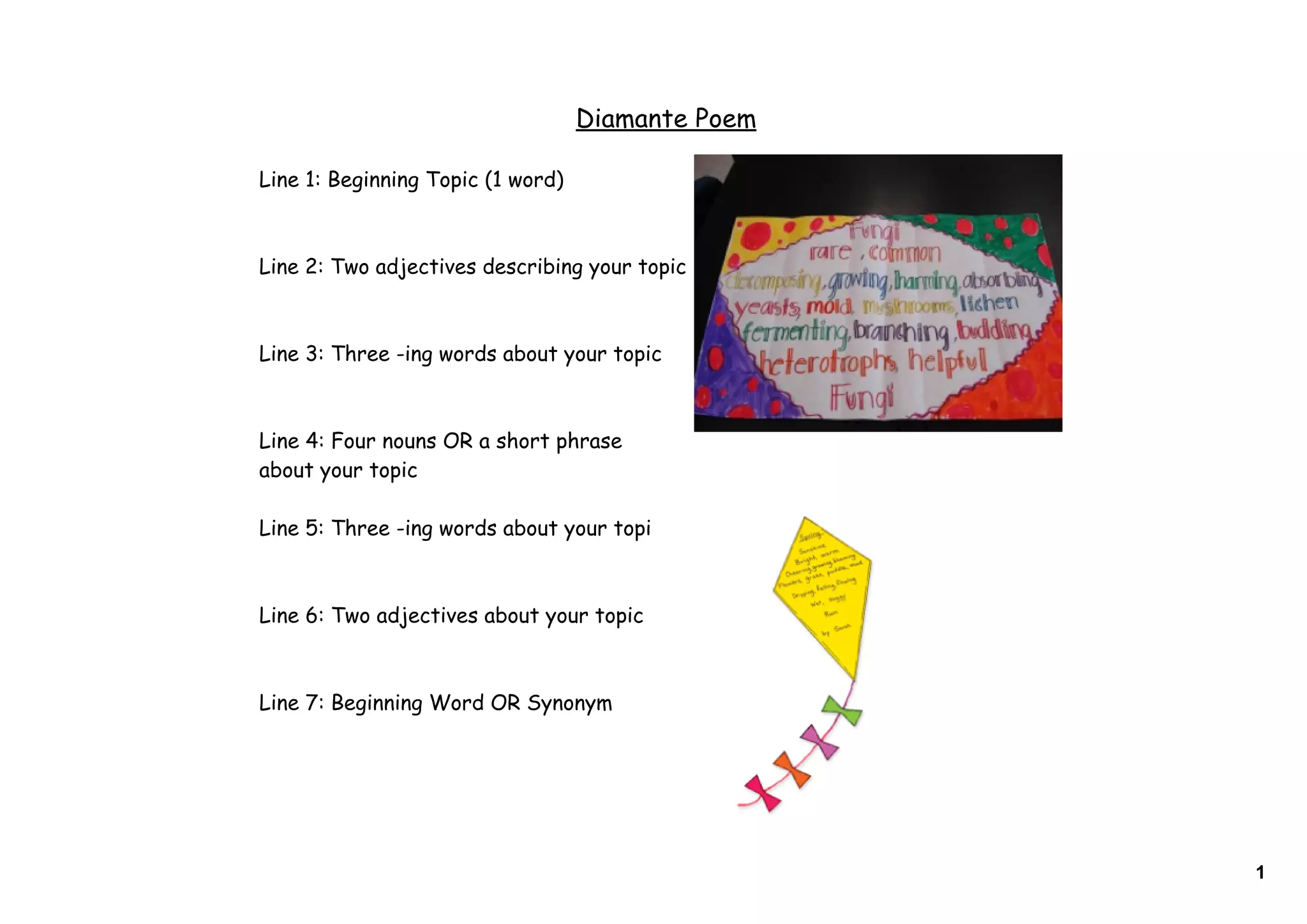 Diamante Poem | PPT