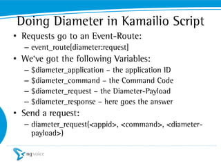 Diameter Processing with Kamailio | PPT