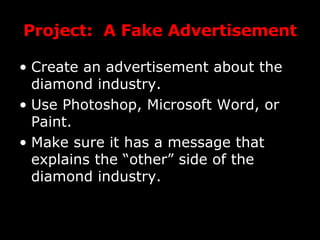 Diamond Fake Ad Student Examples | PPT