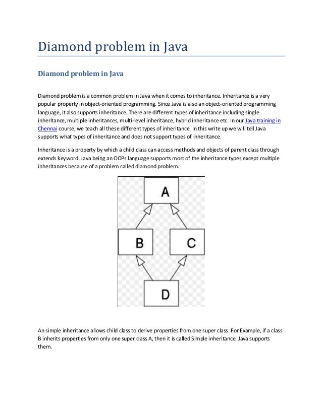 Diamond problem in java Diamond problem in java