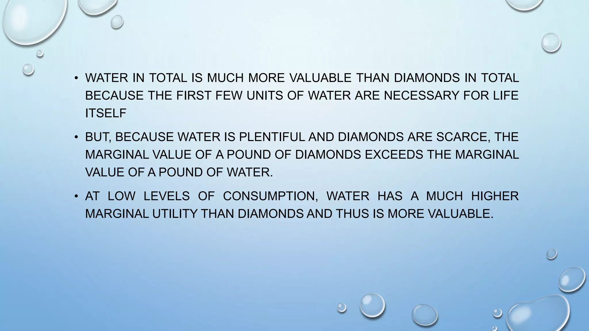 Diamond water-paradox (A Theory) | PPTX