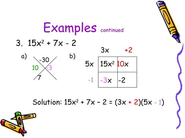 Diamond and box factoring student version | PPT | Technology & Computing