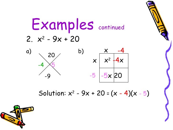 Diamond And Box Factoring Student Version Diamond And Box Factoring Student Version