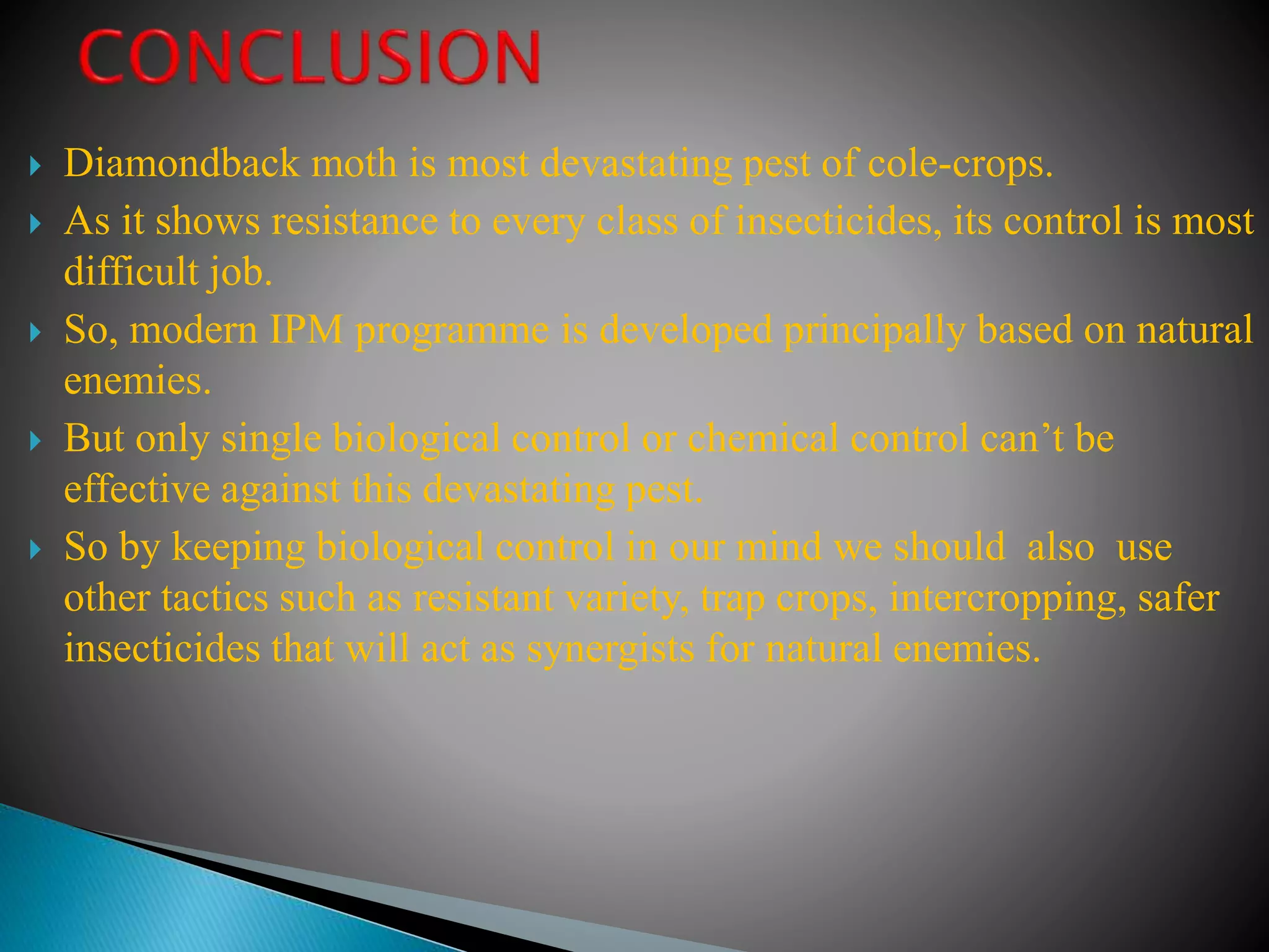 Diamond back moth & its biological control | PPTX
