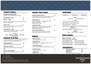Diamond Creek Hotel - Bistro Menu 2021 | PPT