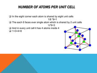 Diamond cubic structure | PPTX